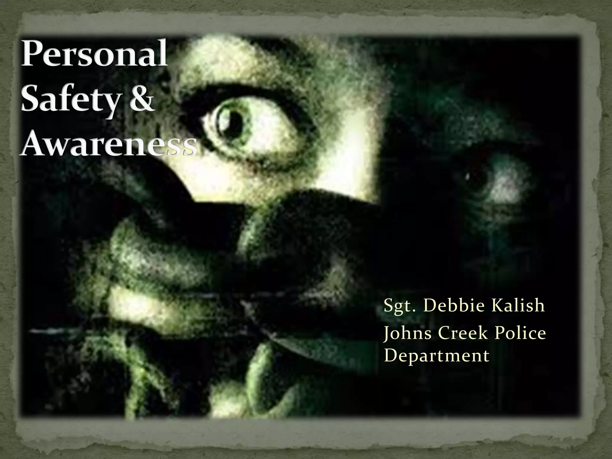 Personal Safety & Awareness | PPTX