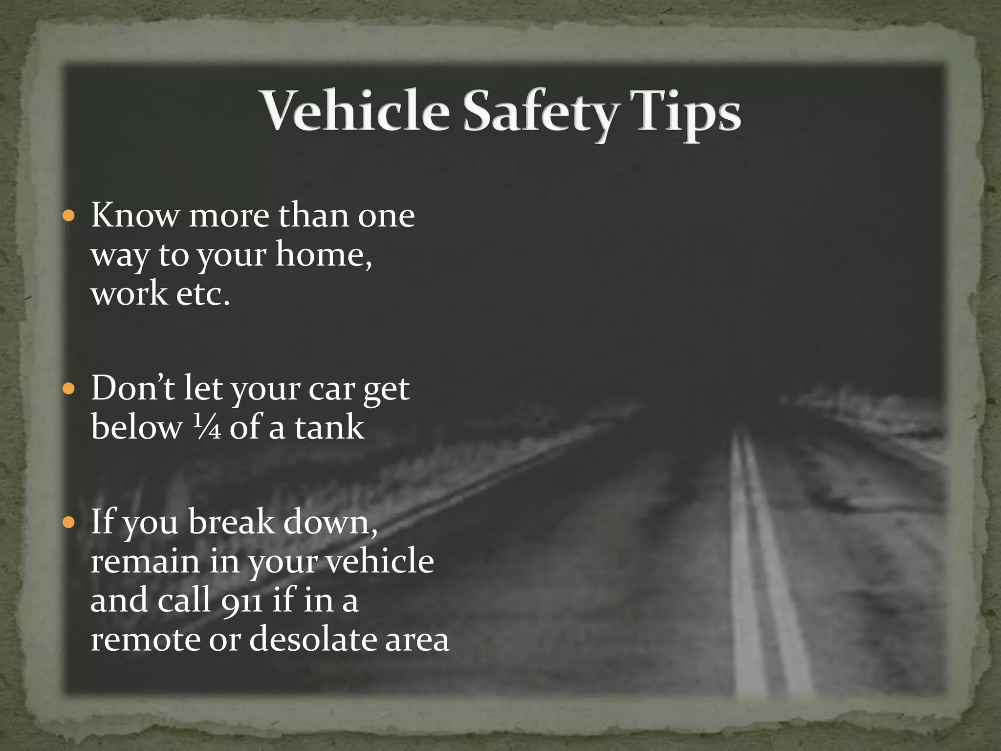 Personal Safety & Awareness | PPTX