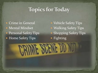 Personal Safety & Awareness | PPTX