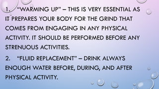 Personal Safety Protocol during Moderate-Vigorous Physical Activities ...