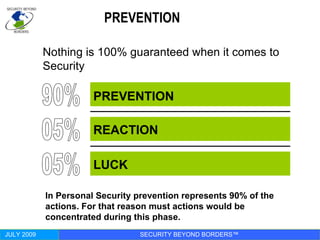 Personal Security In High Risk Areas | PPT