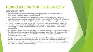 Personal Security & Safety | PPTX