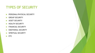 Personal Security & Safety | PPTX