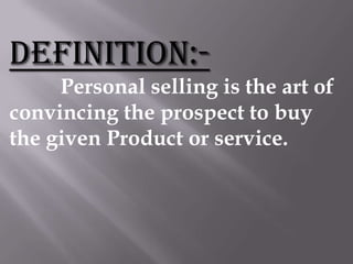 Personal selling | PPTX