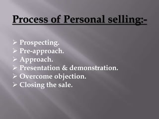 Personal selling | PPTX