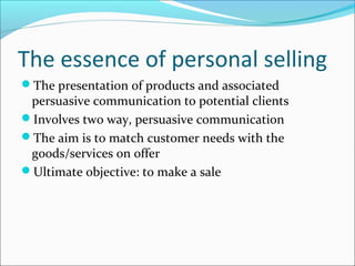 Personal selling | PPT