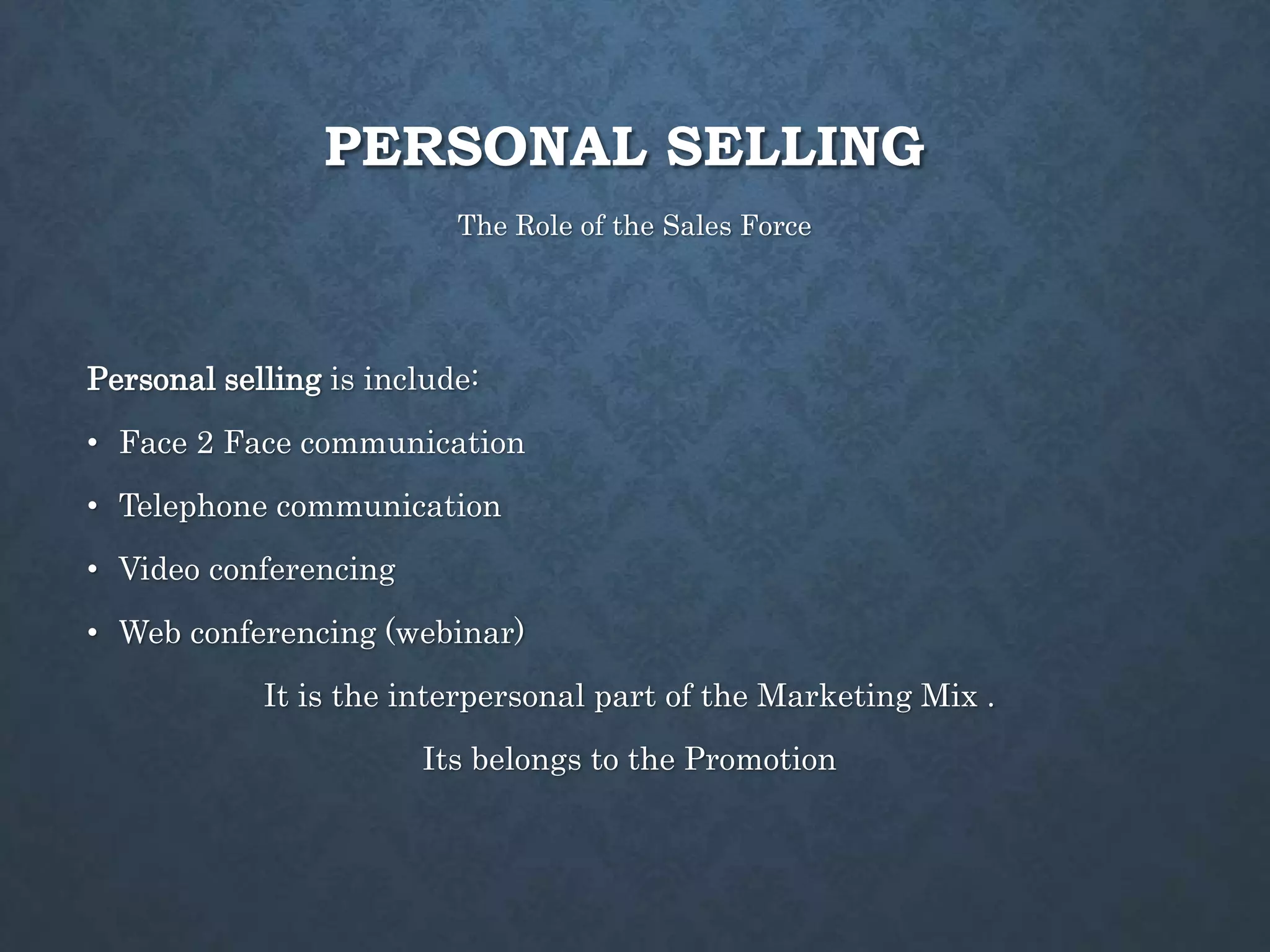 Personal Selling | PPT