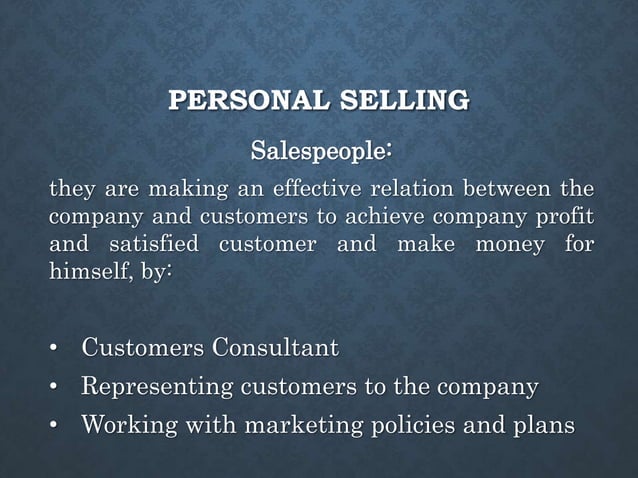 Personal Selling | PPT
