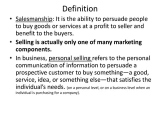 Personal selling | PPT