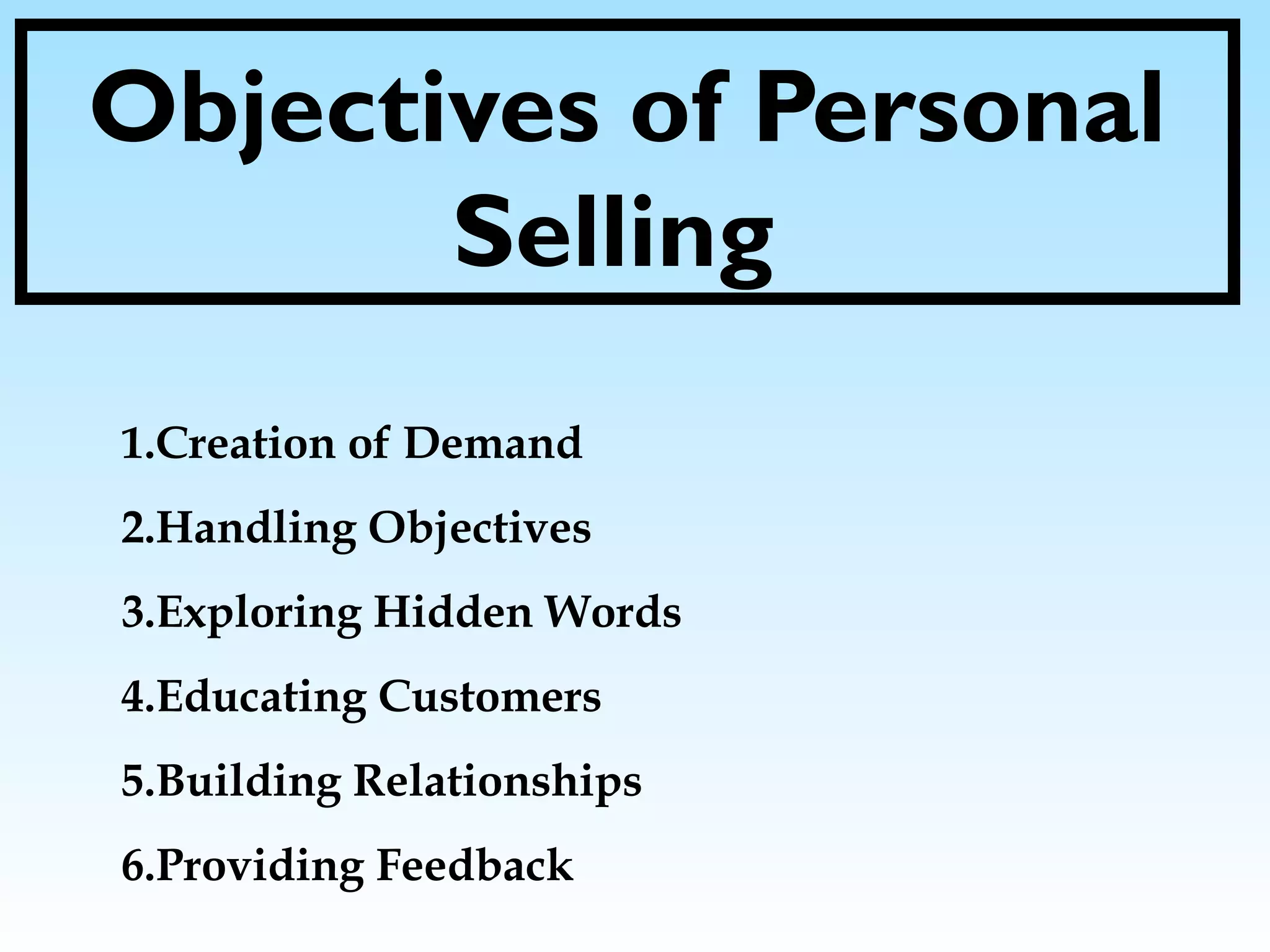 Personal selling | PPT