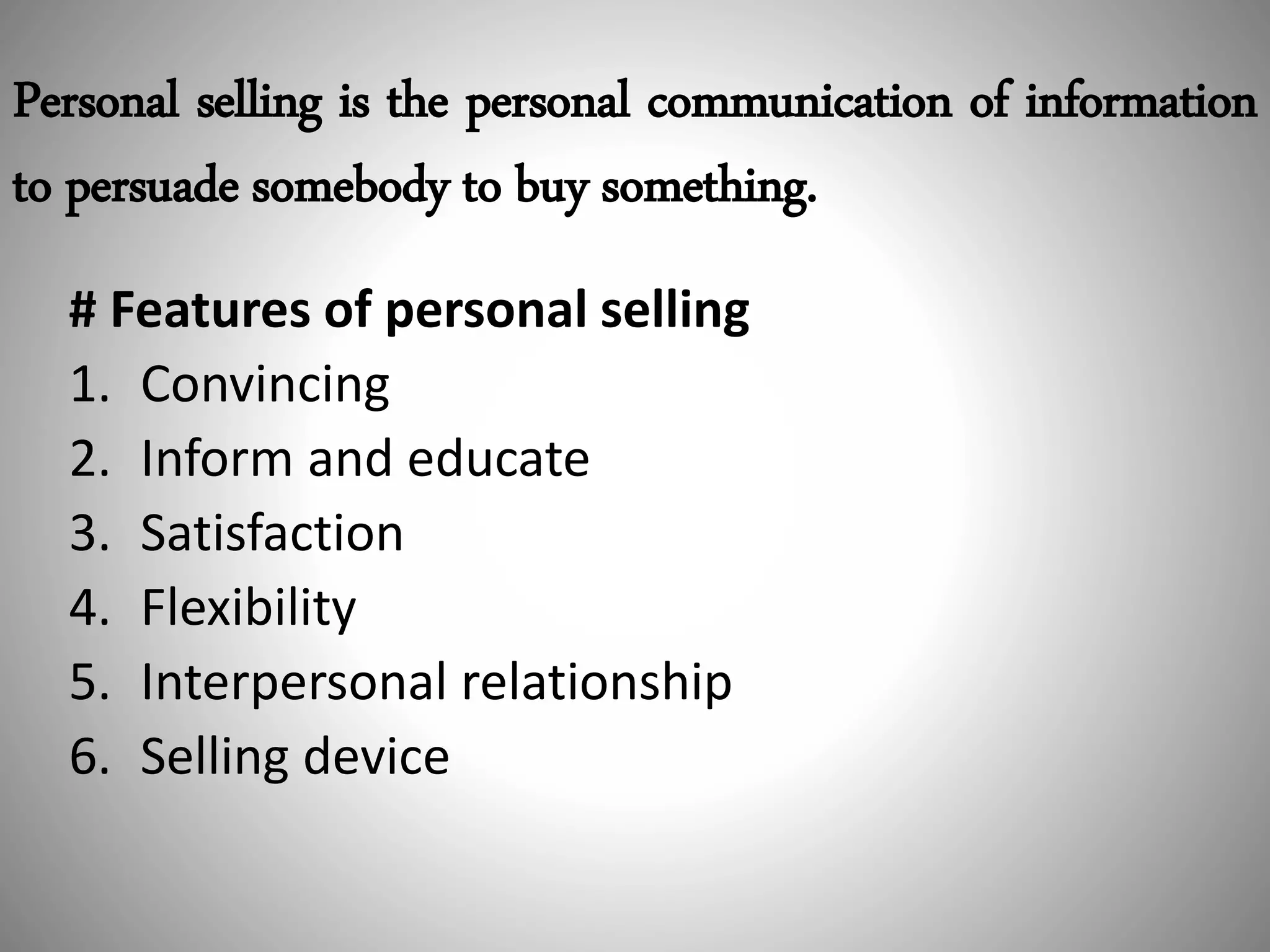 Personal selling | PPTX