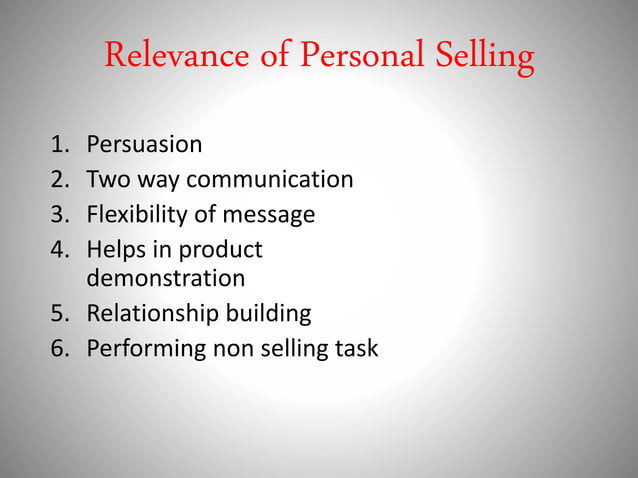 Personal selling | PPT