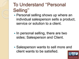 Personal Selling Examples