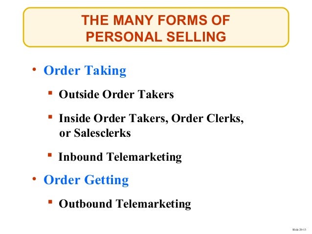Personal selling and sales management