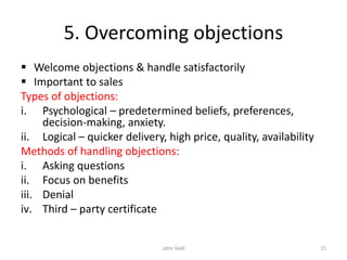 Personal selling process & Consumer Behaviour | PPT