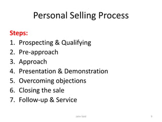 Personal selling process & Consumer Behaviour | PPT