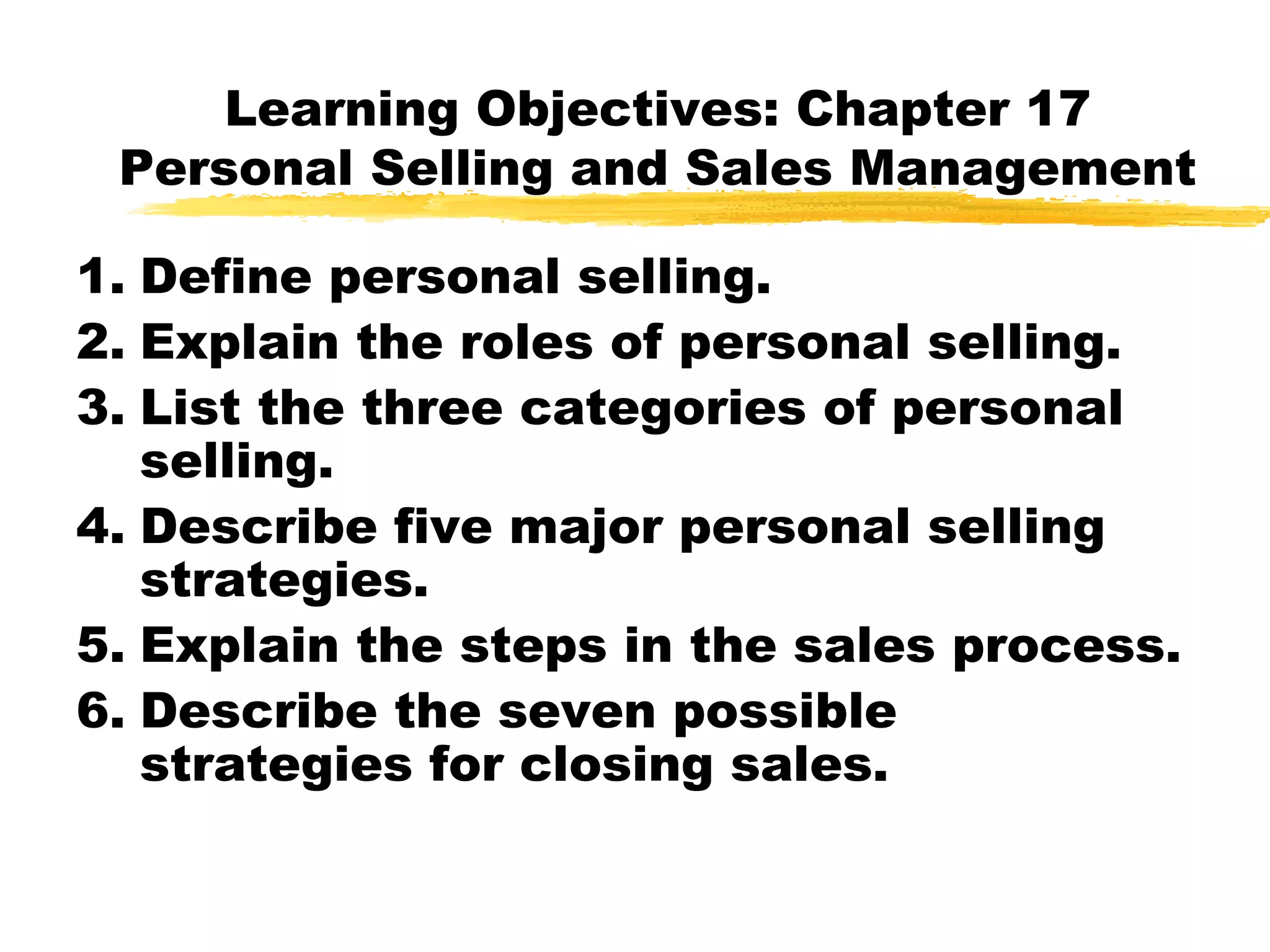 Personal selling & sales management - Unitedworld School of Business | PPT
