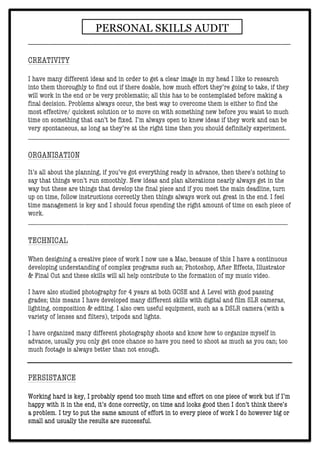 Personal skills audit | PDF