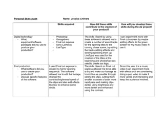 Personal skills audit | PPT