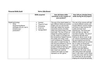 Personal skills audit | DOC