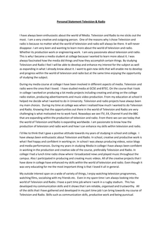 Personal statement | DOCX