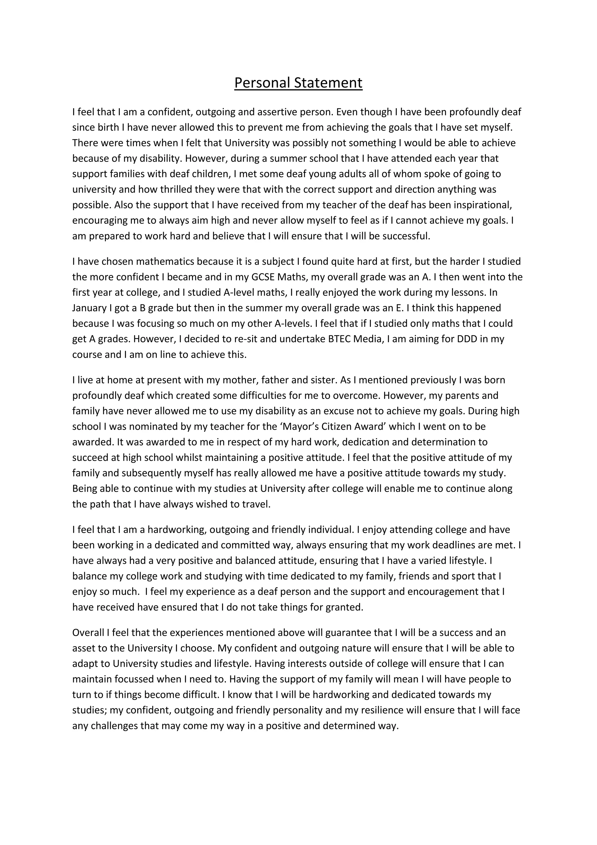 Personal statement | DOCX