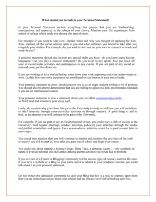 Personal statement | PDF