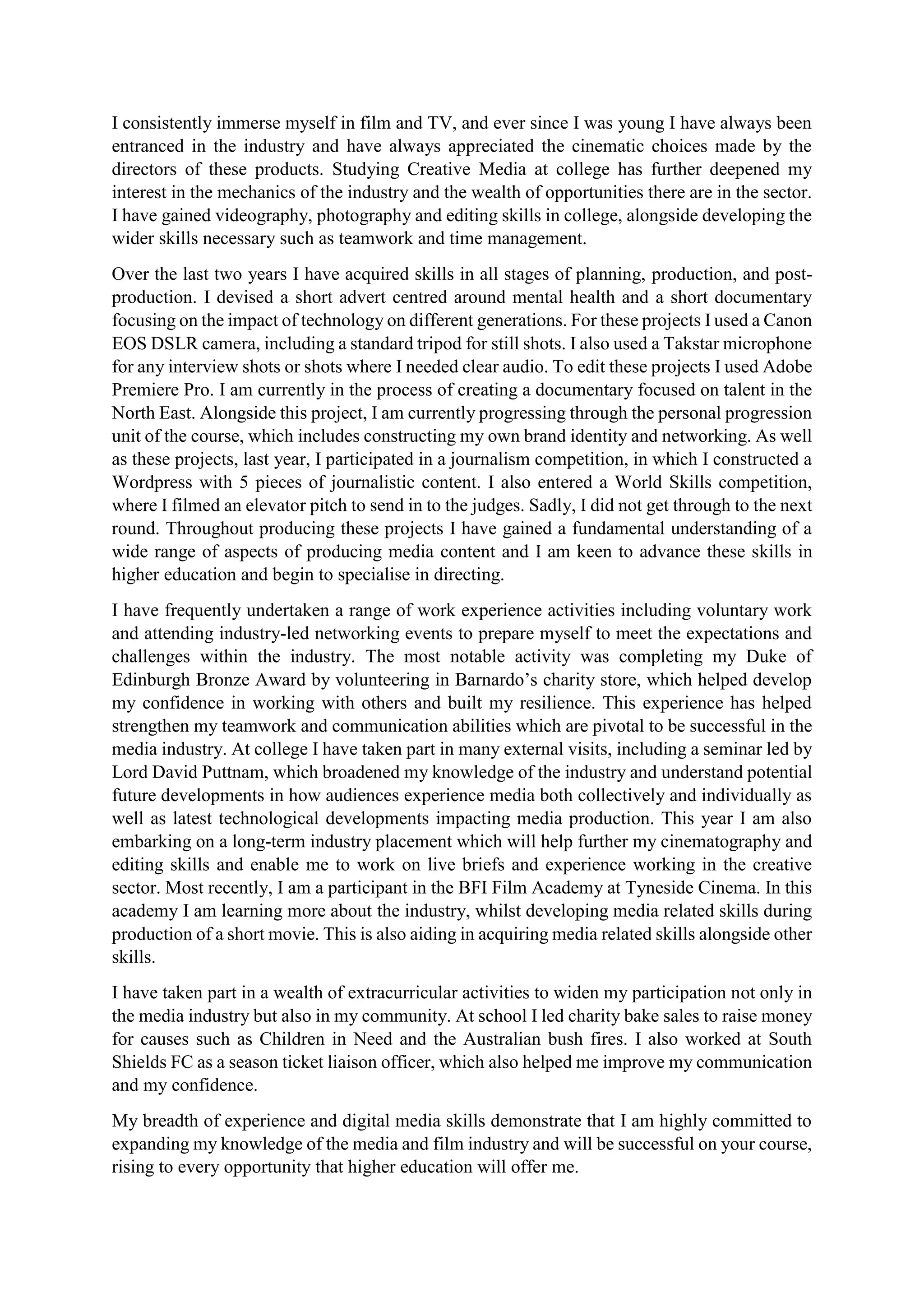 Personal Statement | PDF