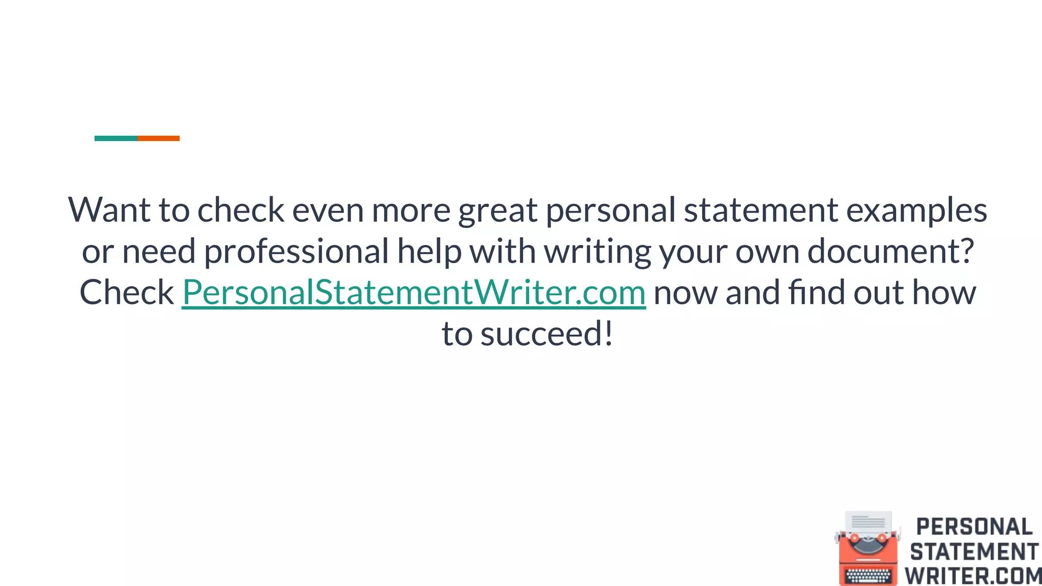 Great Collection of the Best Personal Statement Examples | PDF