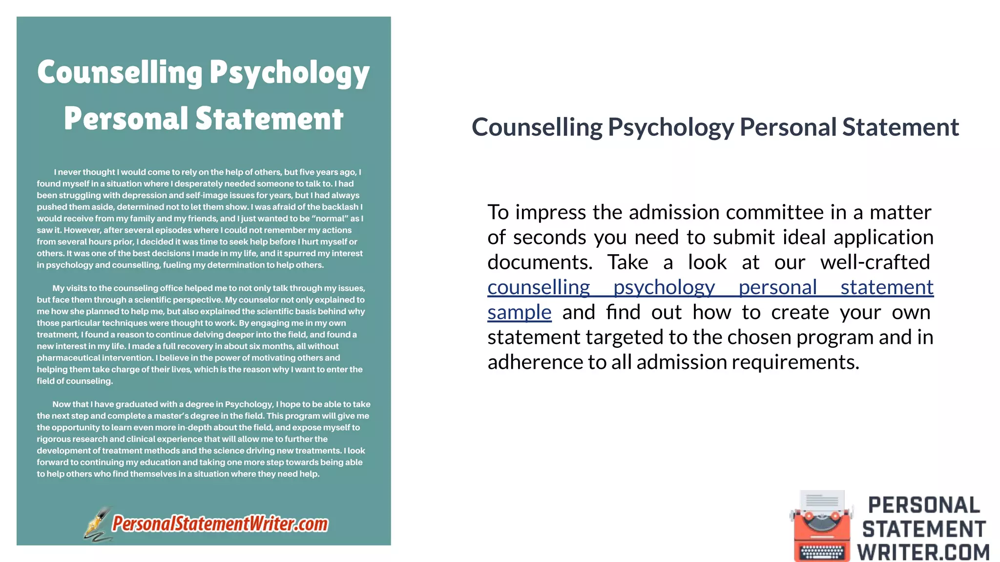 Great Collection of the Best Personal Statement Examples | PDF