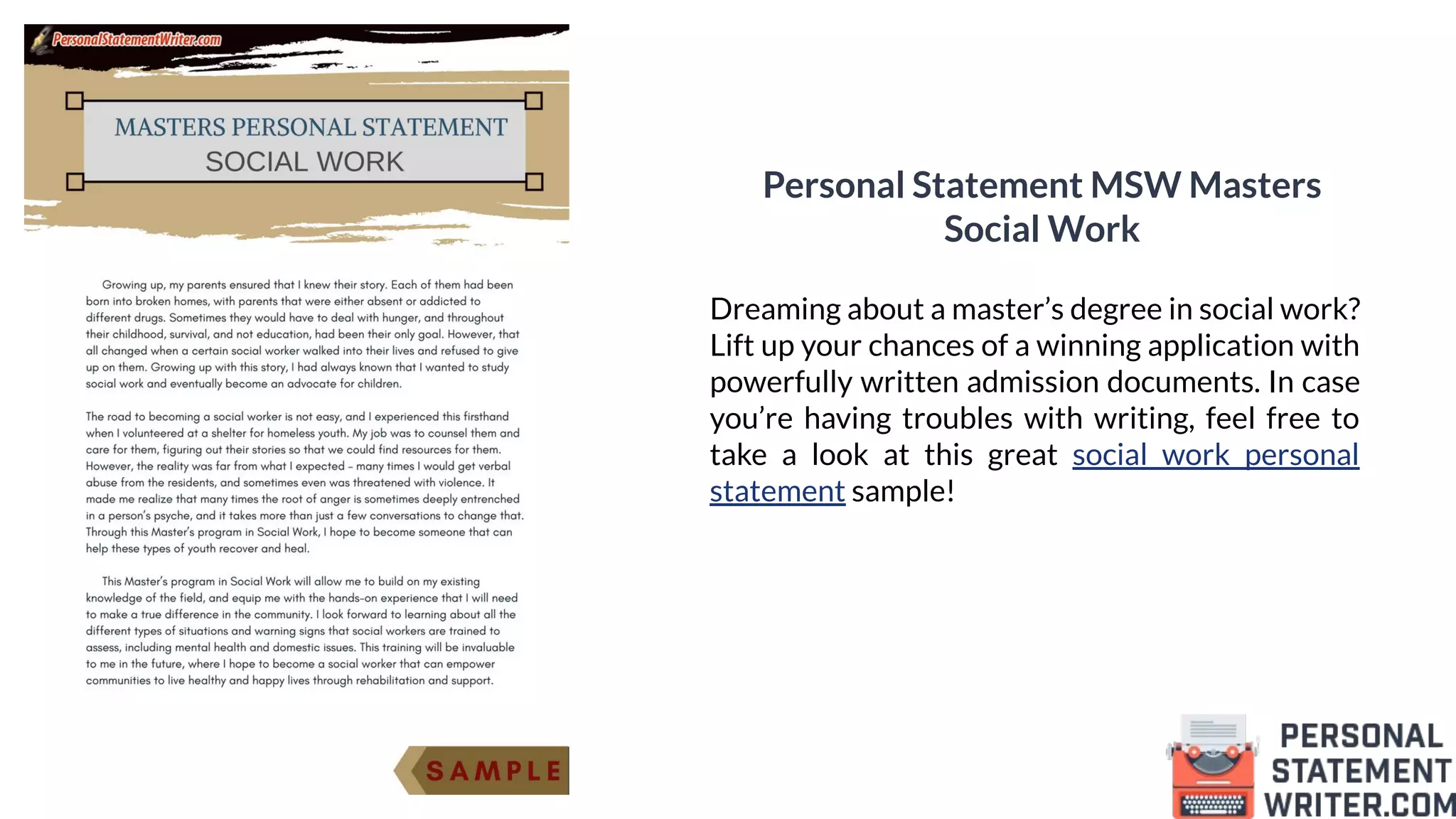 Great Collection of the Best Personal Statement Examples | PDF