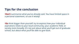 Personal Statement (Brief).pptx for writing | PPT