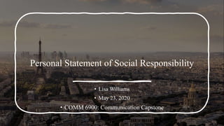 Personal statement of social responsibility (1) | PPT
