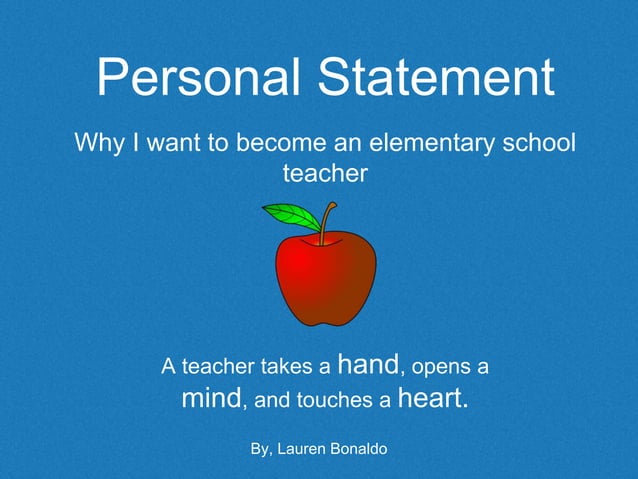 Personal Statement Power Point | PPT
