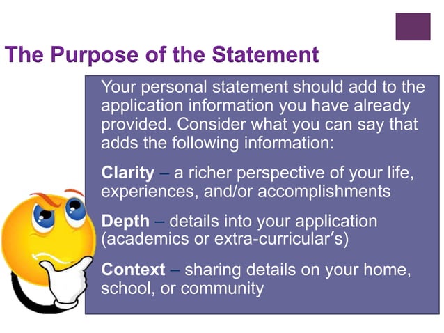 Personal statement presentation | PPT