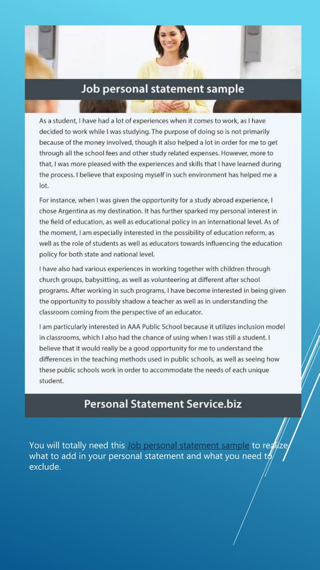 Personal Statement Samples that Guarantee Success | PDF