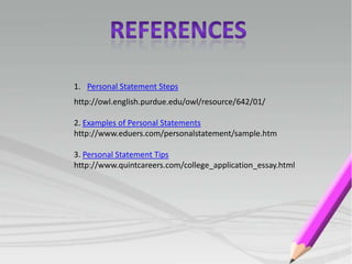 Writing a Personal Statement | PPTX