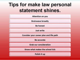 Personal Statement Tips For Law School Applicants Pptx