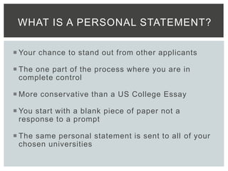 Personal Statement Workshop 2015 Part 2 | PPTX