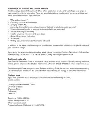 Personal Statement Writing Guide | PDF