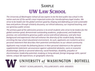 Personal statement writing workshop, UW Bothell 2013 | PDF