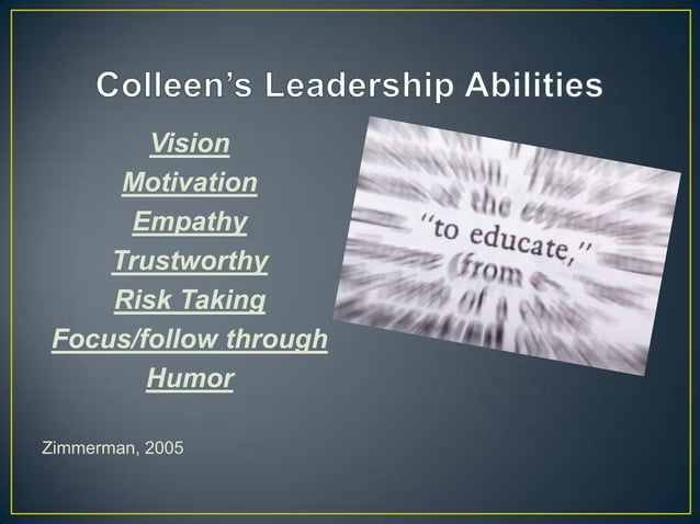 Personal strengths of colleen berry edl500 | PPT