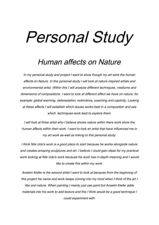 Examples Of Personal Art