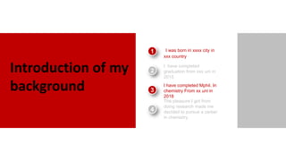 Personal study plan for phD.pptx | Postgraduate Education | College Education