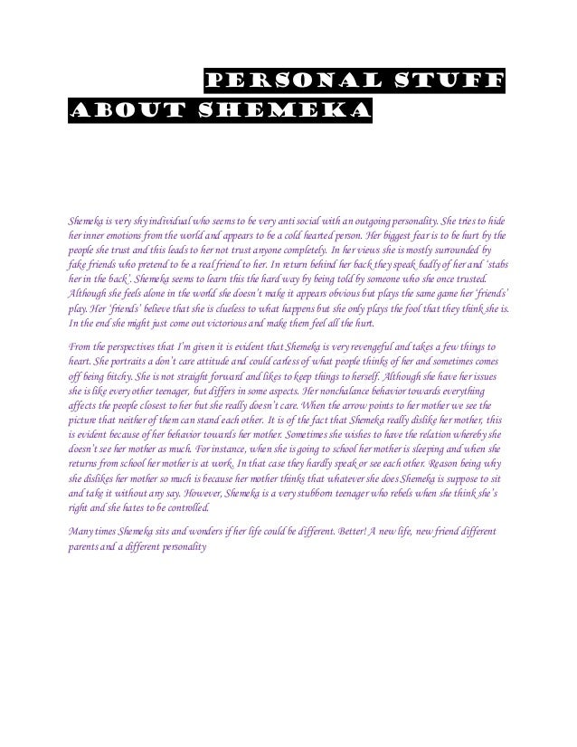 Personal stuff about shemeka