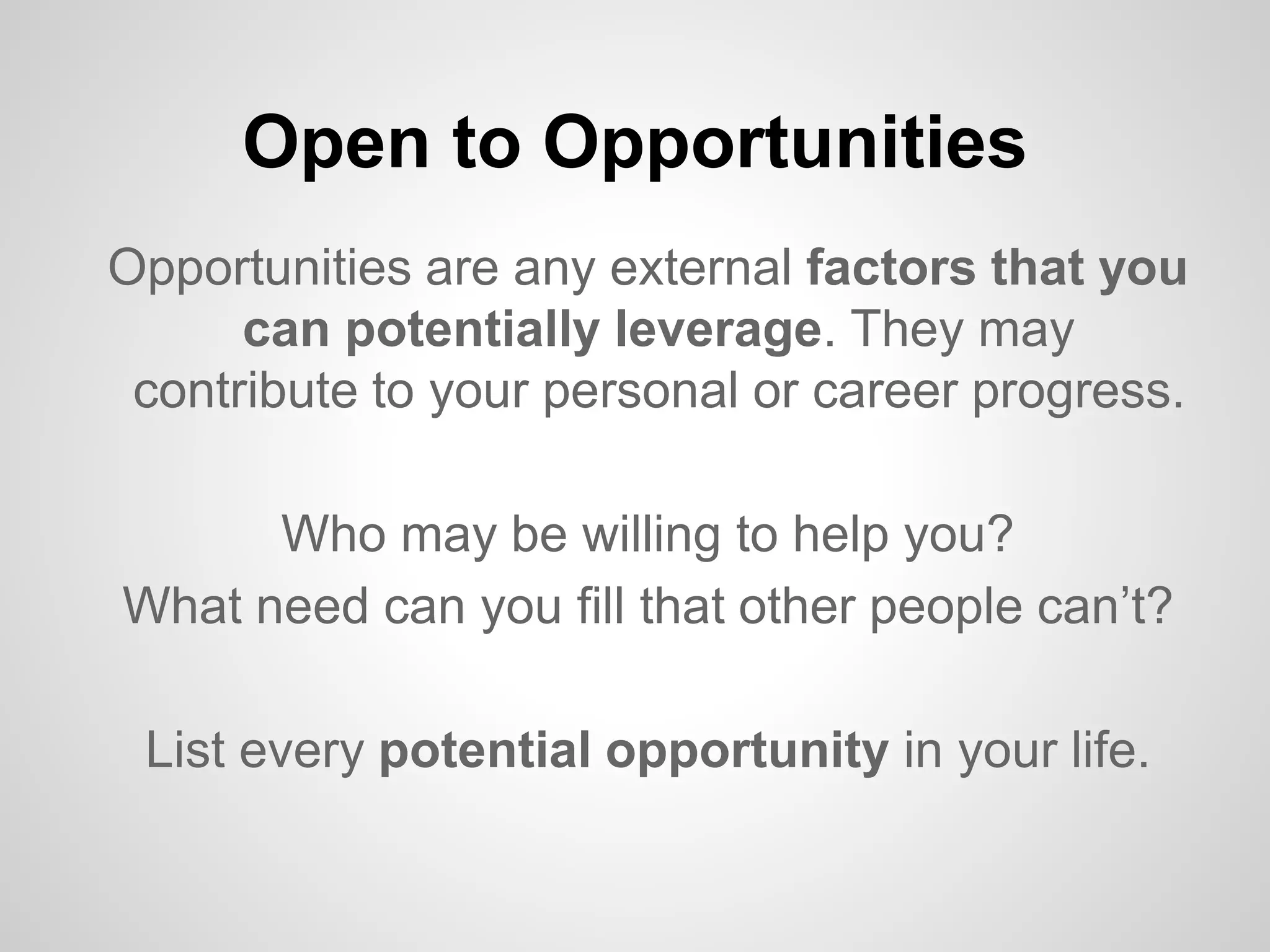 Smart Personal SWOT | PPTX