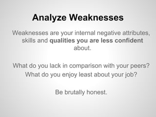 Smart Personal SWOT | PPTX