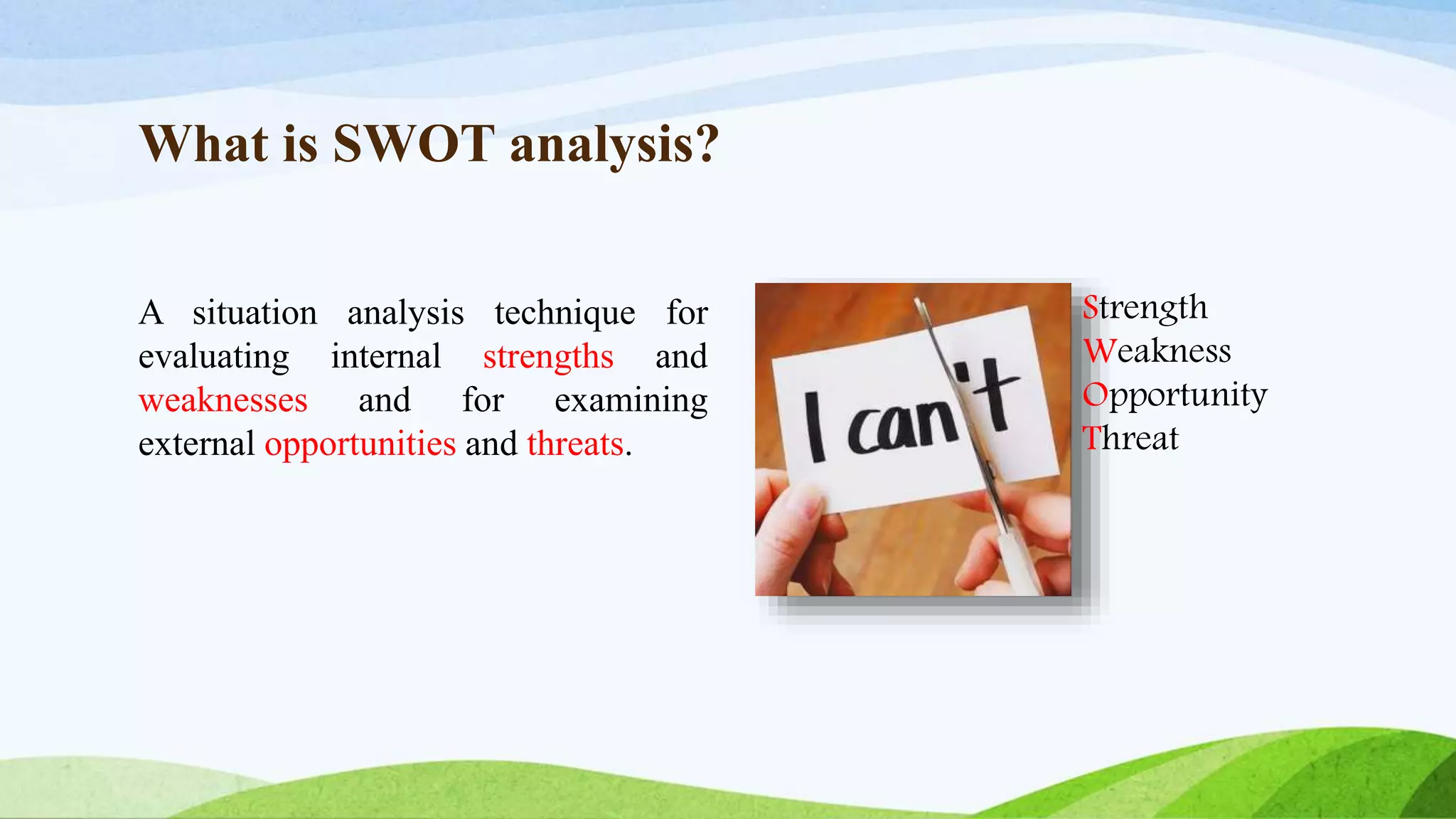 Personal swot analysis | PPTX