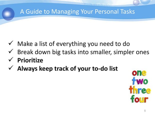 Personal task management | PPTX