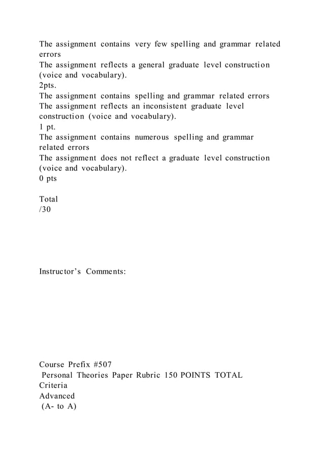 Personal theory paperoutline | DOCX